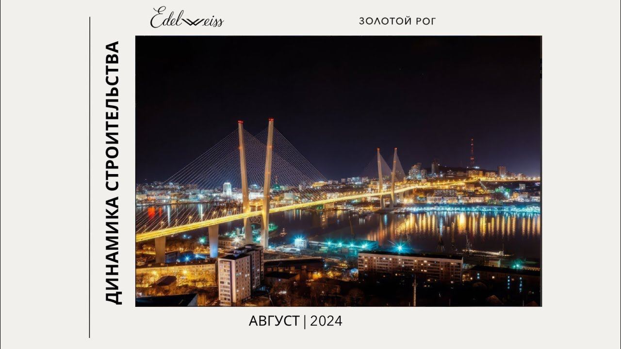 Динамика строительства за август 2024 г. ЖК «Edelweiss Золотой Рог»