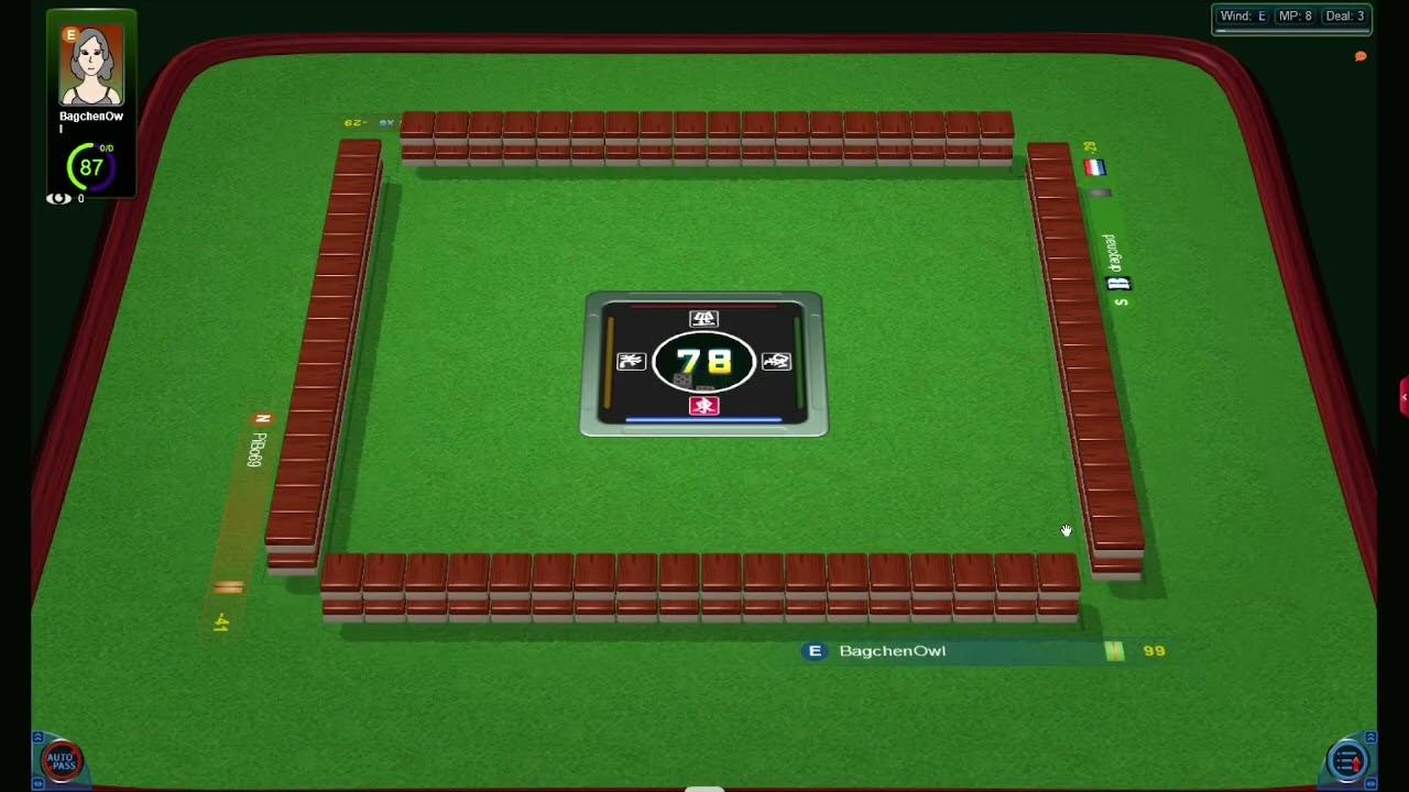 BagchenOwl. Game 2 (171) (Bern, 4 deals). Three victories and one feed.