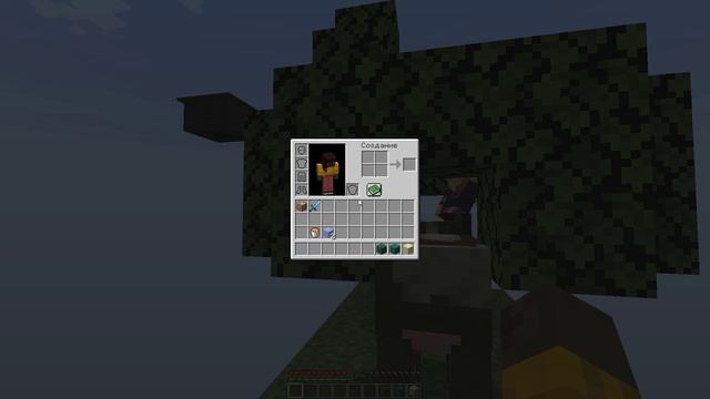 Minecraft - Выживание с коровой на блоке