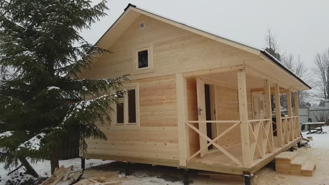 Заказ строительства бани из сухого профилированного бруса под ключ - по проекту с нашего сайта