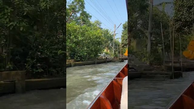 Катаемся на лодке по плавучему рынку Дамноен Садуак