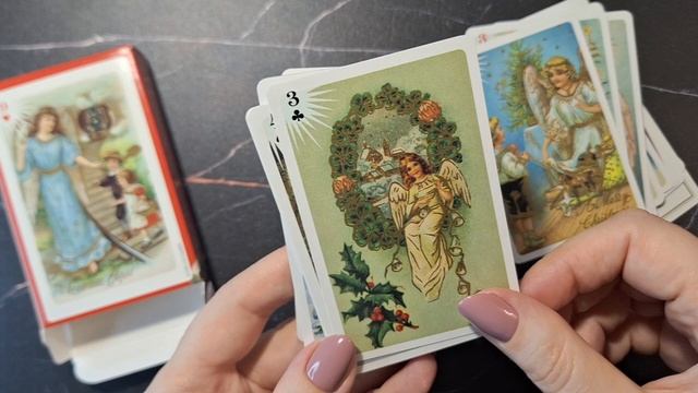 Любите Рождество? А карты с ангелами?🎄Old Time Christmas Angles Playing Cards🎄Распаковка и обзор👍