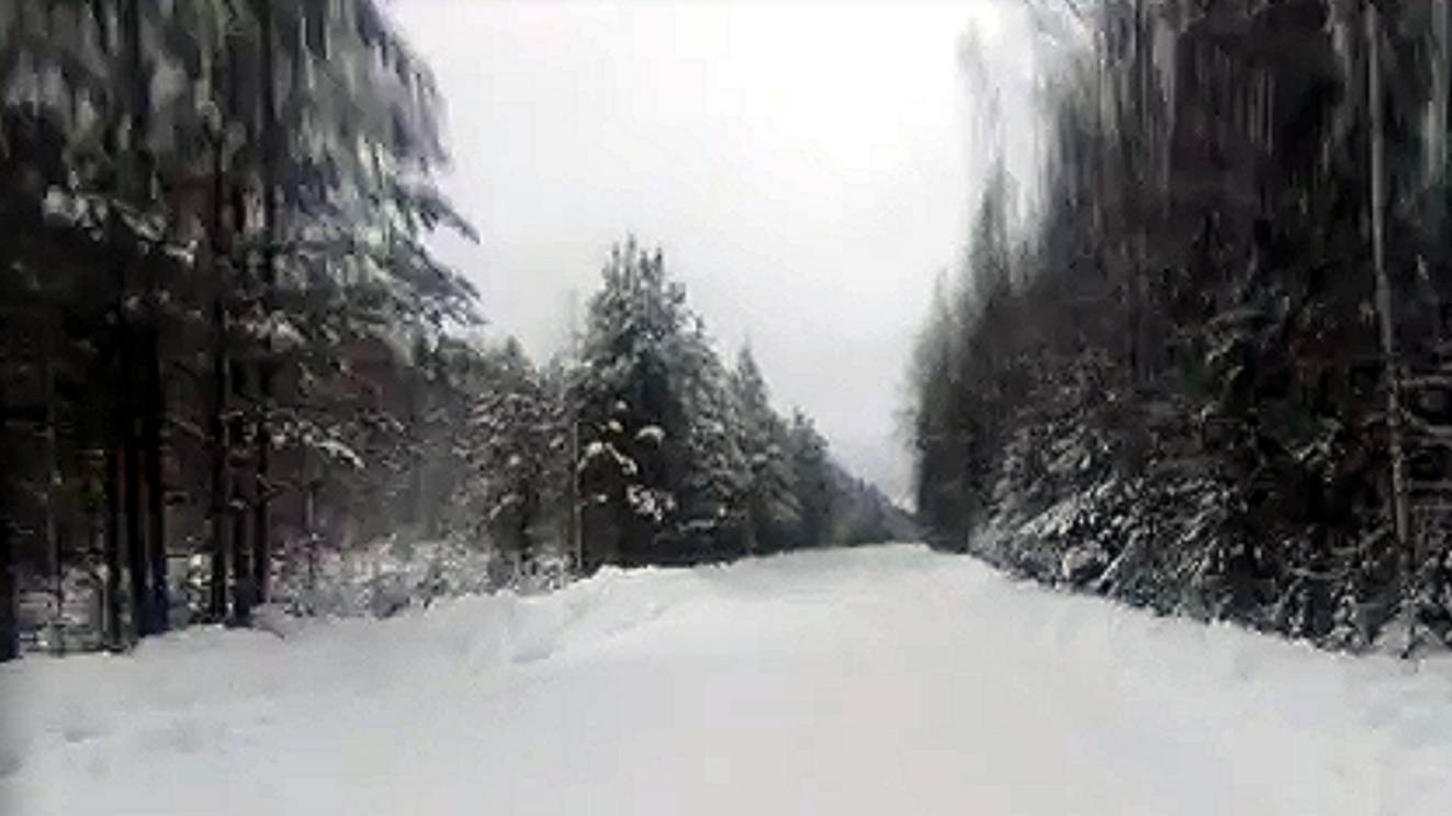 село Шадрино. Зимняя дорога. Опаринский район. Вятка.