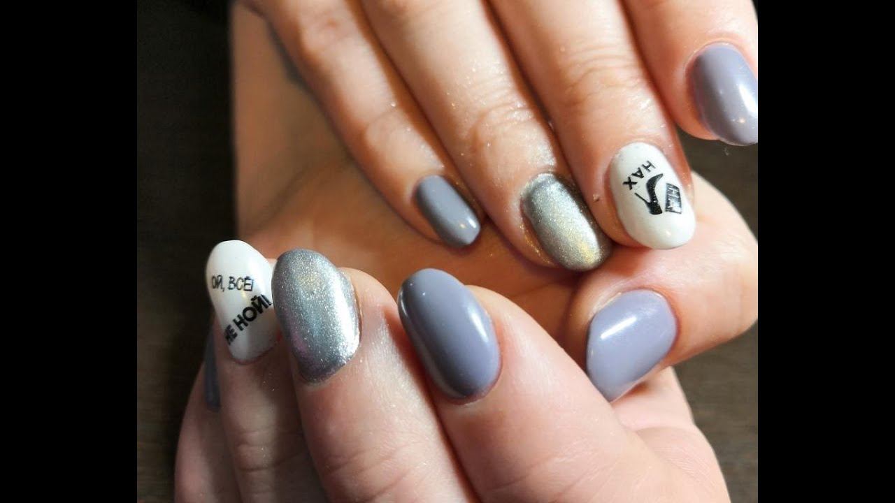 Идеи для маникюра. Наклейки на ногтях. Втирка. Модный, стильный маникюр, красивые ногти.