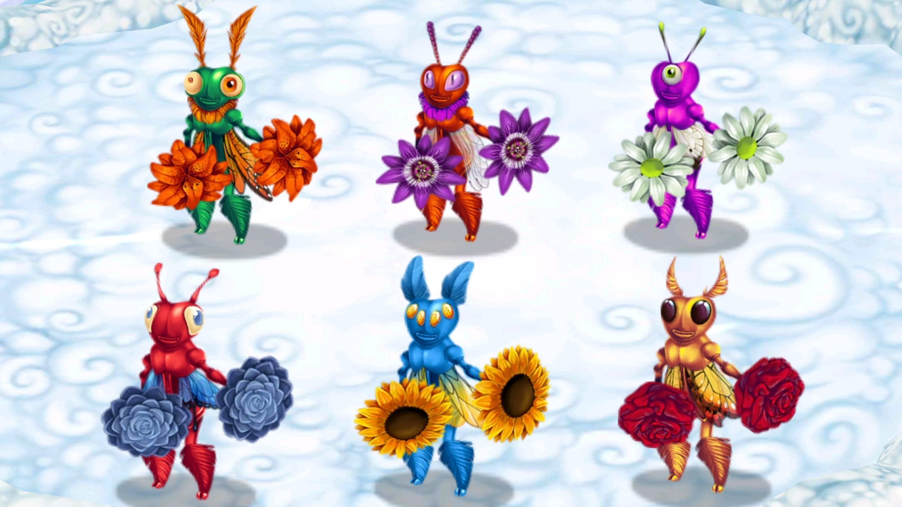 Помпом / PomPom - все варианты цвета призматиков (My Singing Monsters: Dawn of Fire)