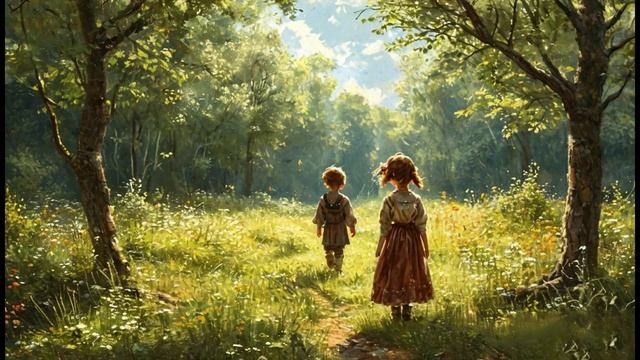 Гензель и Гретель. Аудио сказка Братьев Гримм.  Моноспектакль с картинками для детей!