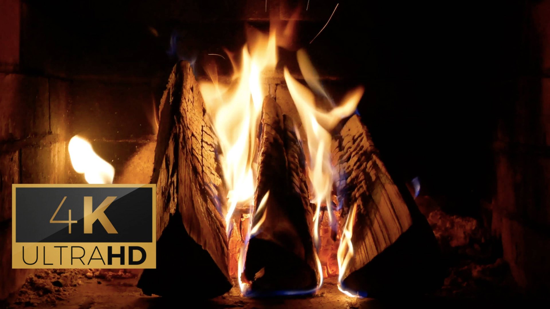 Камин. Расслабляющие звуки огня. / Fireplace. 1 час. 4K.