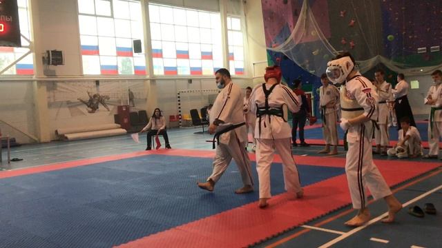 Открытый кубок московской области 14.03.2021 Петр Рыбас (белый шлем) 1 бой