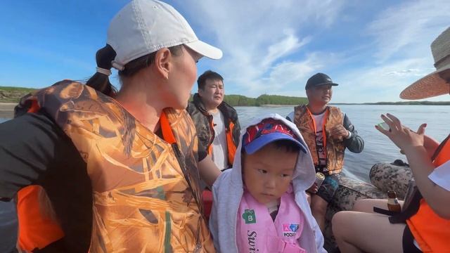Первый выезд по реке Лена на своей лодке всей семьей. 22.06.2024 г.