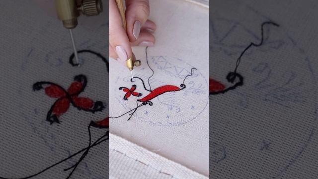 Новый год, вышиваем украшение на елку, часть 1. Вышивка люневильским крючком