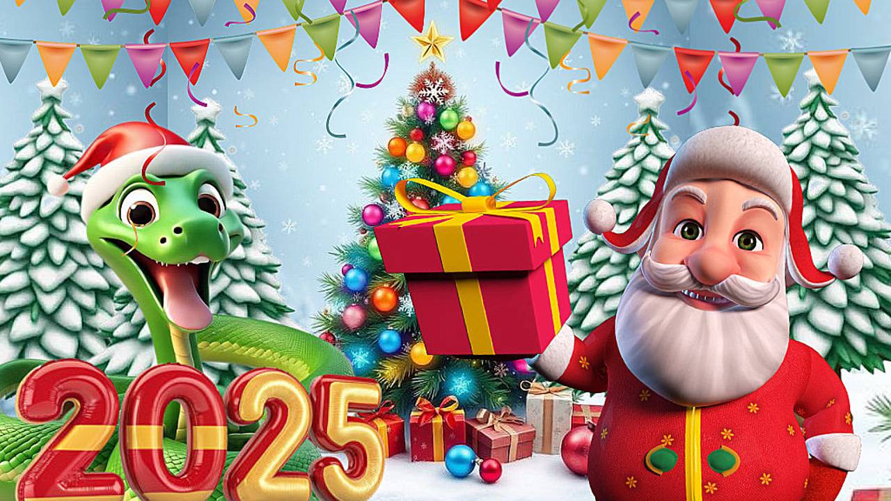 С Новым 2025 годом и Рождеством! Весёлого Нового года! Новогодние Танцы Деда Мороза и Снегурочки!