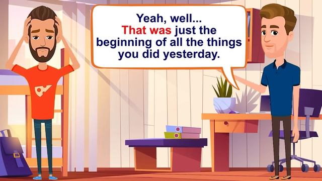 Past simple Conversation (Hangover - actions in the past) English Conversation Practice