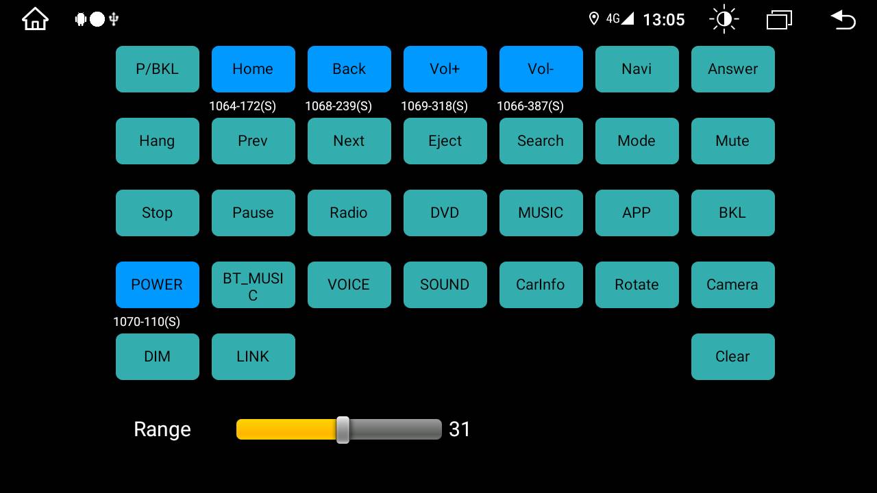 Обучение кнопок при установке Андроид магнитолы на процессоре Mediatek MTK8667