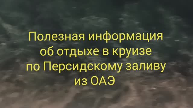 Круиз по Персидскому заливу. ОАЭ. Второй день круиза  в море.