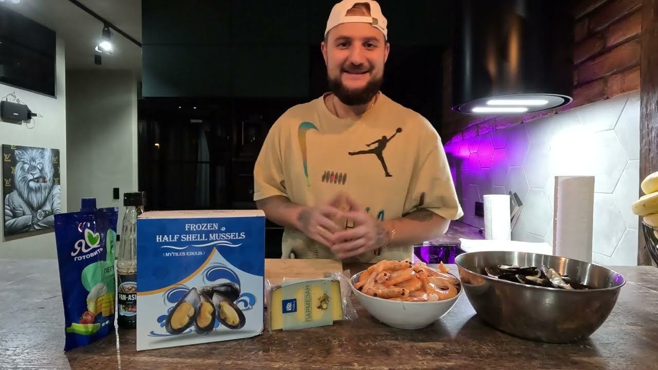 МИДИИ С СЫРНОЙ ШАПКОЙ В ДУХОВКЕ|КРЕВЕТКИ С ЧЕСНОКОМ И УКРОПОМ