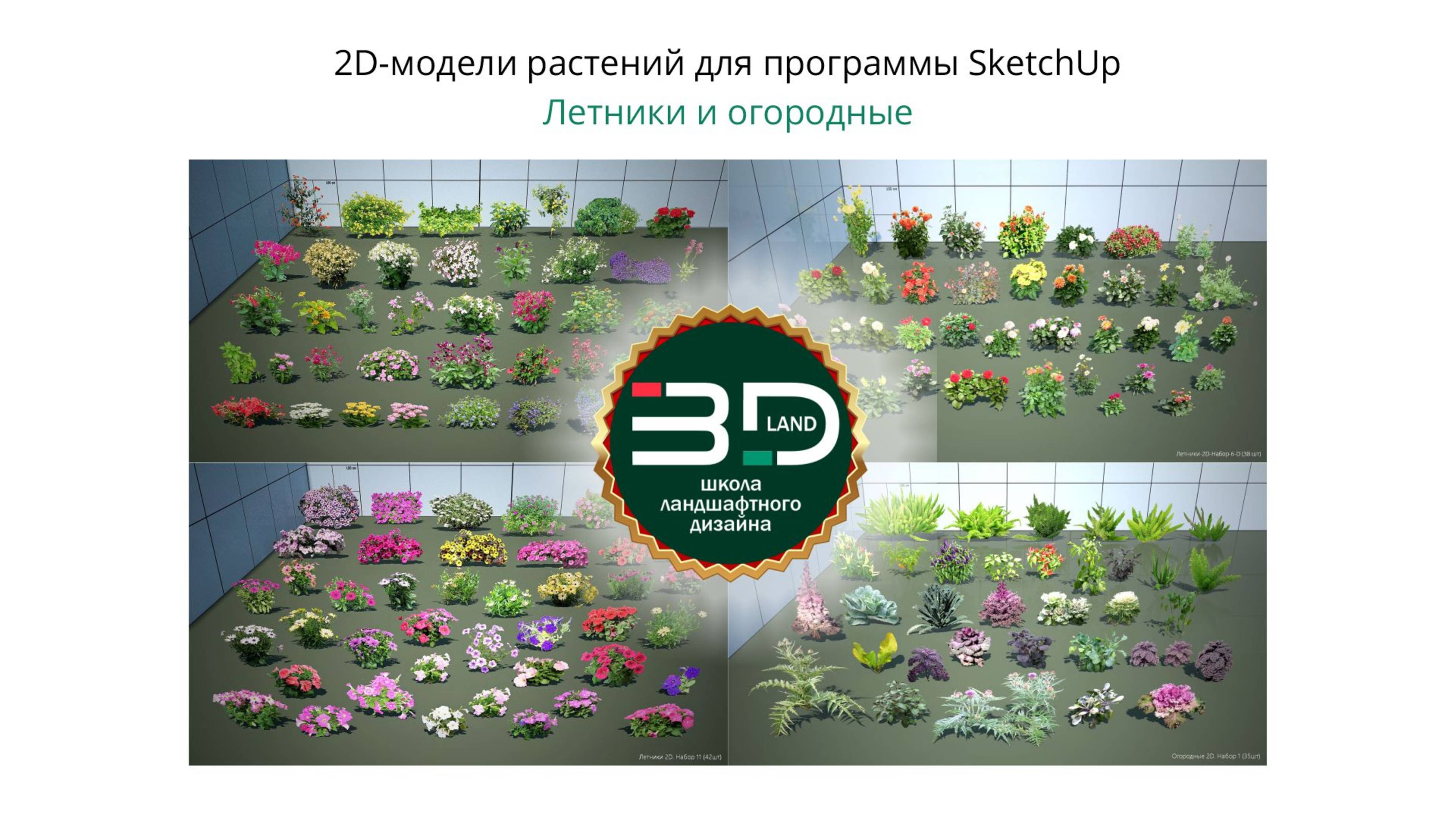 2D-модели растений для SketchUp. Летники и огородные
