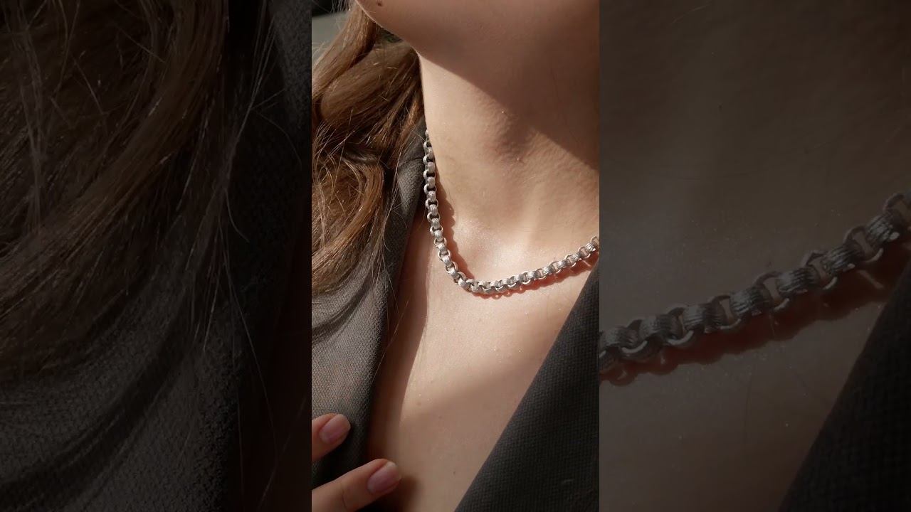 Колье Rabbi из серебра 925 с покрытием белым родием