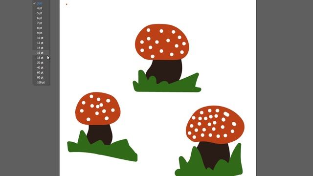 Рисуем грибы часть 45
