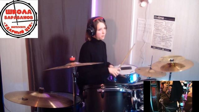 Уроки игры на ударной установке."Грузовой поезд"