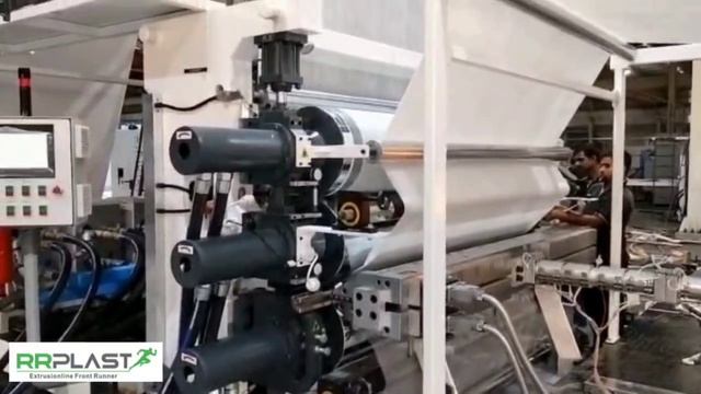Экструзионная линия RRPlast (Индия) для производства изоляционной листовой мембраны, геомембраны.