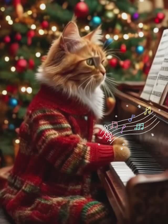 Даже кот готовится изменить свою жизнь на Новый год!