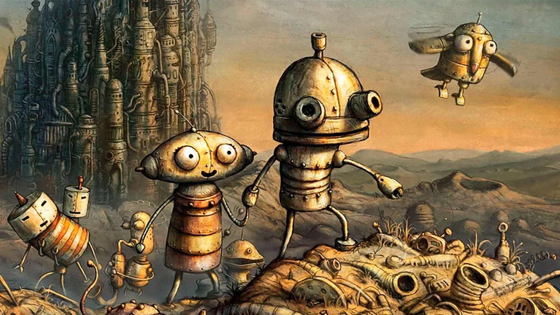 МАШИНАРИУМ #1. Начало приключения робота-мусорщика. Игра Machinarium на канале Игрули TV