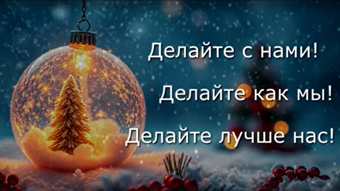 Делайте с нами!Делайте как мы!Делайте лучше нас!