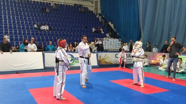 Чемпионат и первенство ФСКК ЦФО 10.11.2019 Петр Рыбас (белый шлем) 3 бой