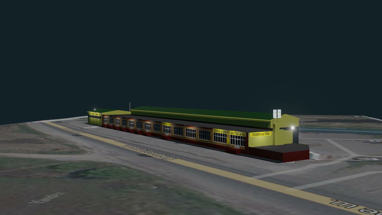 3D визуализация размещения средств размещения информации для дизайн-проекта.