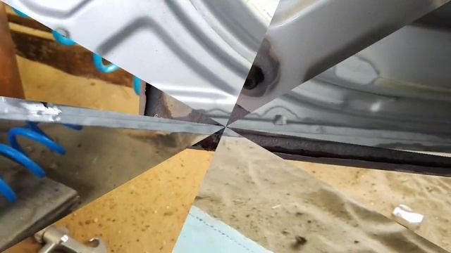 Ремонт сквозной дырки в двери Хендай Старекс