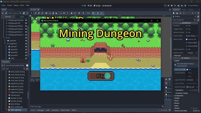 5 -Mining RPG Start Scene UI