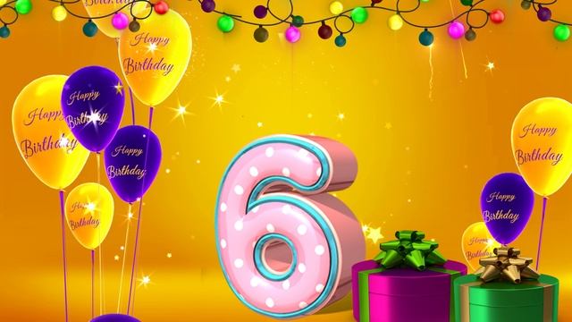 Футаж на День Рождения -  6 лет! С Днём Рождения, Футажи для Творчества