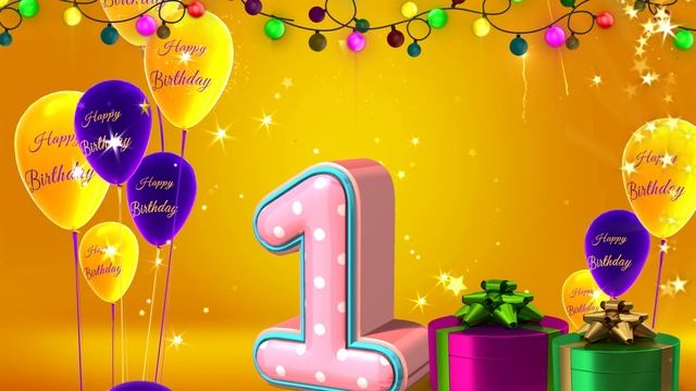 Футаж на День Рождения -  1 Годик! С Днём Рождения, Футажи для Творчества