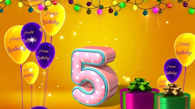 Футаж на День Рождения -  5 лет! С Днём Рождения, Футажи для Творчества