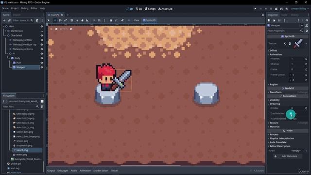 7 -Mining RPG Character Selection Scene