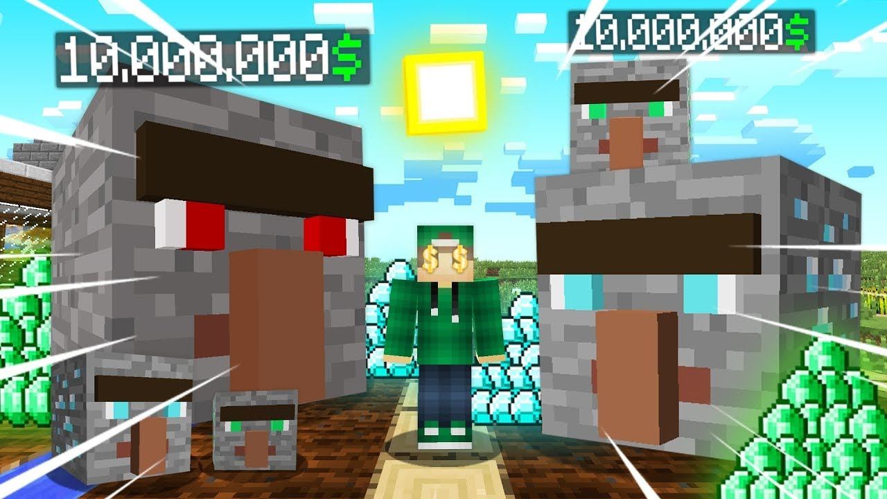 Я ВЫРАЩИВАЮ АЛМАЗЫ И ИЗУМРУДЫ НА ЖИТЕЛЯХ В МАЙНКРАФТ | Риколит Minecraft