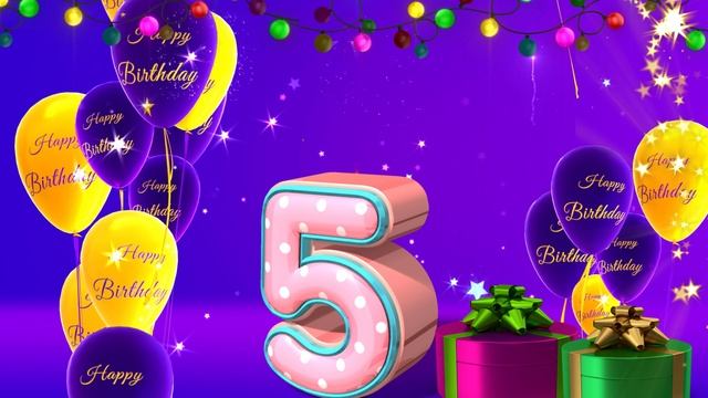 С Днём Рождения 5 лет! Футаж С Днём Рождения! Happy Birthday