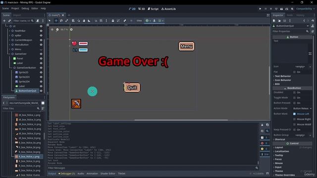 10 -Mining RPG Game Over UI