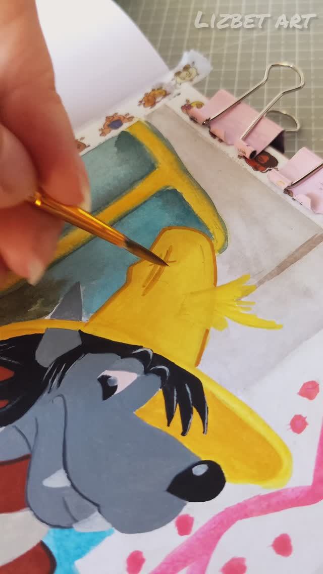 Заяц, погоди 🐺рисую мультфильм детства #tiktok #shorts #art #gouache #lizbet