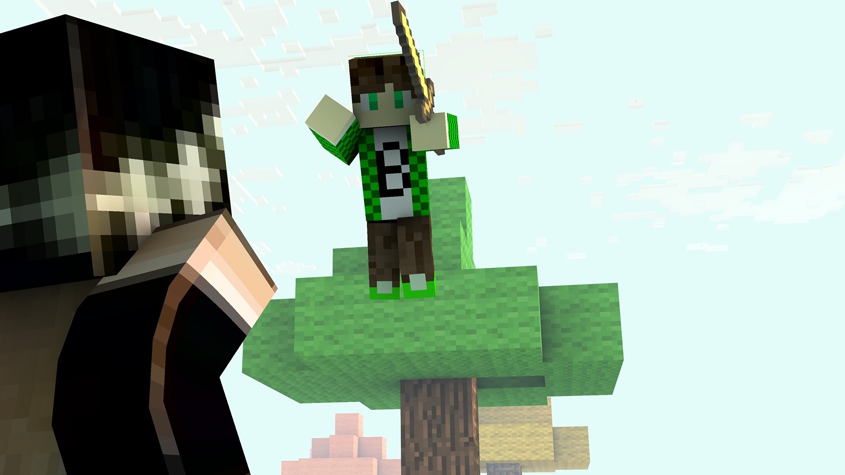 Вызвал свою подругу на ПВП в Майнкрафте!