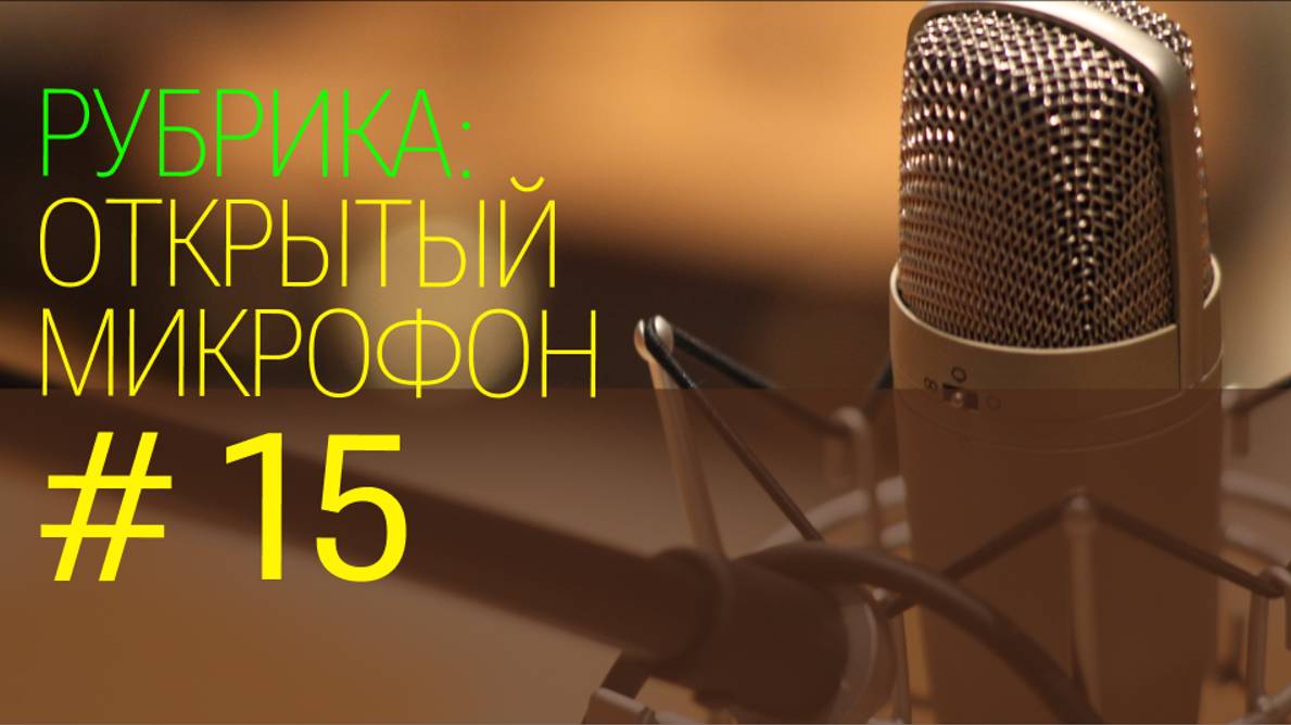 Бухгалтерская самозанятость. Открытый микрофон №15.