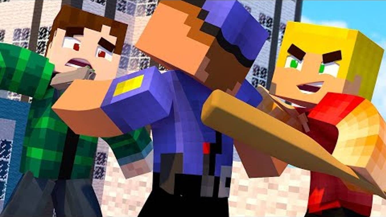 НАС ОКРУЖИЛА ПОЛИЦИЯ! - БЛОГЕРЫ В МАЙНКРАФТ [перезалив]