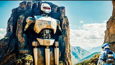 Астронавт приземлился на Землю в 2580 году , где его уже ждали умные роботы