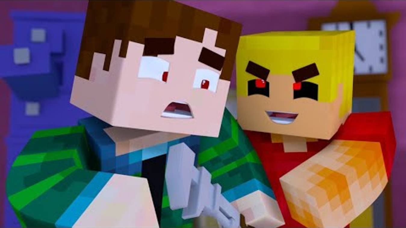 НОЧЬ В ПРОКЛЯТОМ ДОМЕ! - БЛОГЕРЫ В МАЙНКРАФТ [перезалив]