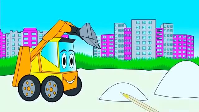 Машины для детей Мультики Самосвал Экскаватор