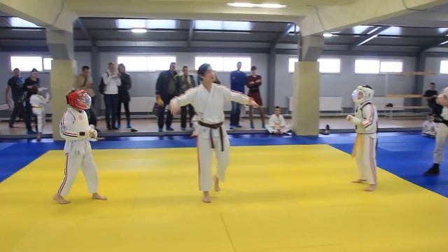 Турнир на призы СК Чемпион 14.02.2016 Петр Рыбас (белый шлем) 1 бой