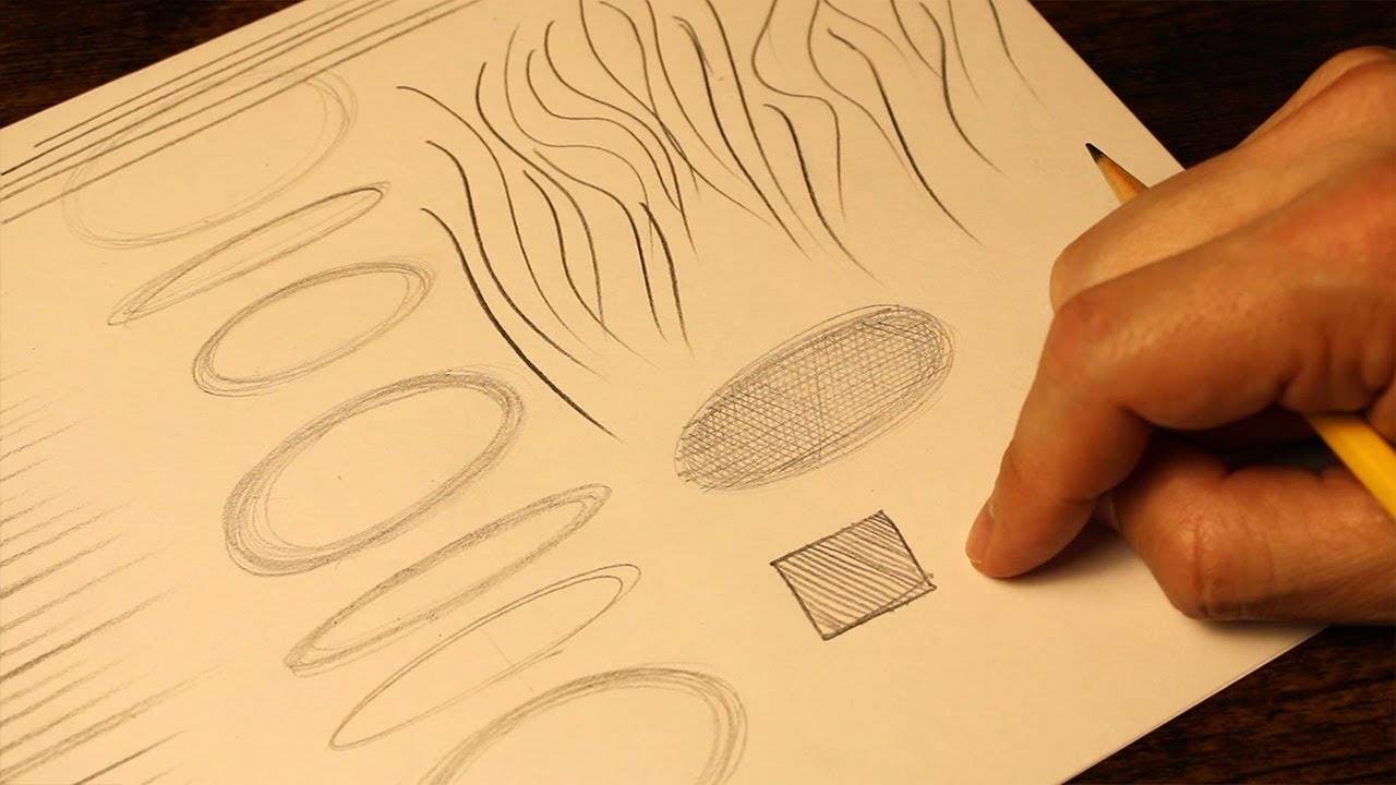 Скетчинг | Sketching : Учимся рисовать линии, круги, эллипсы и штриховку