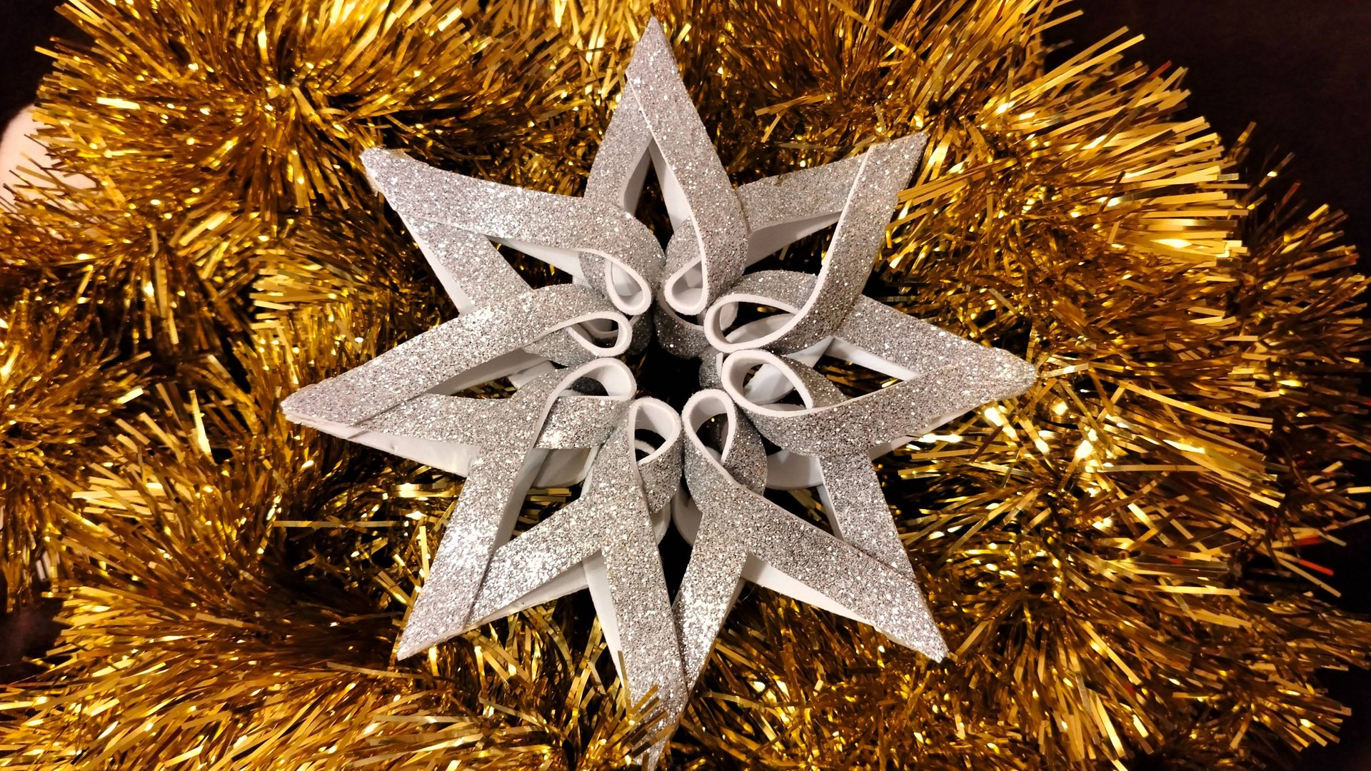 Самая легкая снежинка из глиттерного фоамирана