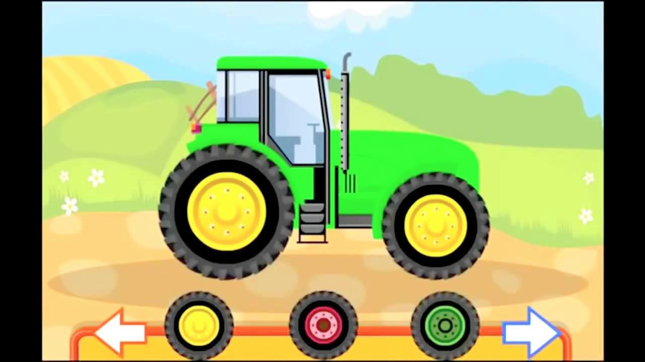 Развивающий мультик для детей   изучаем цвета Трактор