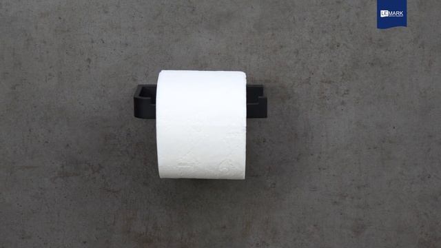 Держатель для туалетной бумаги  Lemark SMOOTH LINE открытый, чёрный матовый